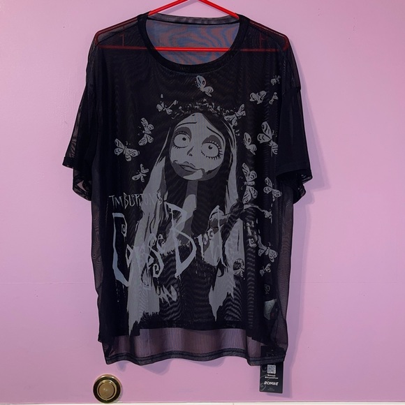 ROMWE | Tops | Corpse Bride Emily Victor Mesh Gothic Butterfly Punk ...